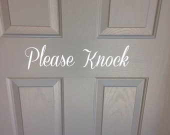 Please knock sign | Etsy