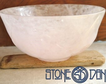 Rose quartz bowl | Etsy