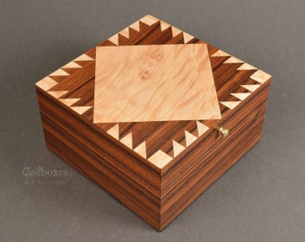 Wooden Keepsake Boxes with Vintage Quilt Designs by Quiltboxes