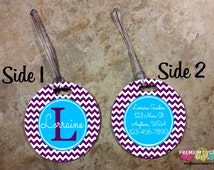 Unique chevron luggage related items | Etsy