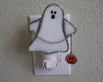 Unique stained glass ghost related items | Etsy