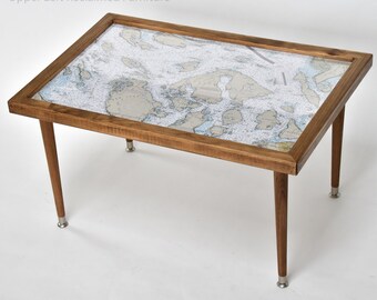 Map coffee table | Etsy
