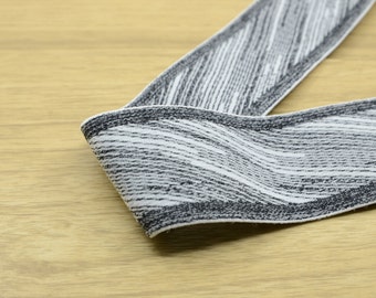 Black Comfortable Elastic White Plush Elastic Band by StrapCrafts