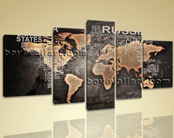 Abstract world map | Etsy