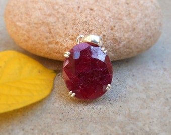 Ruby pendant | Etsy