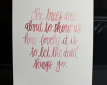 Unique fall watercolor related items | Etsy