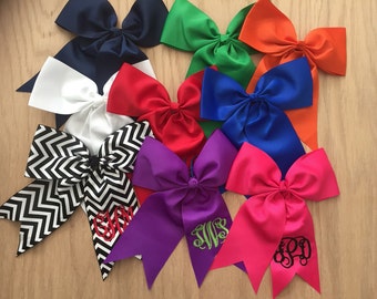 Monogram cheer bow | Etsy