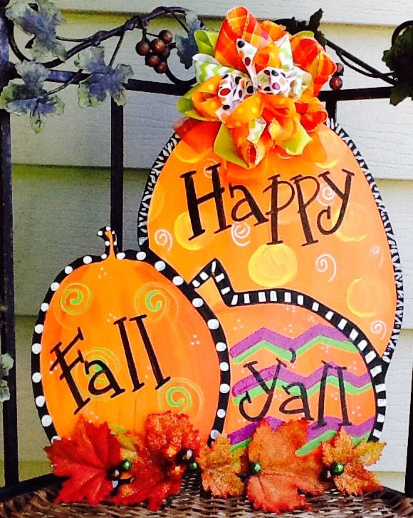 Happy fall y'all sign happy fall sign fall door sign