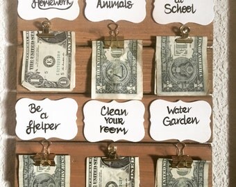 Wood chore chart | Etsy