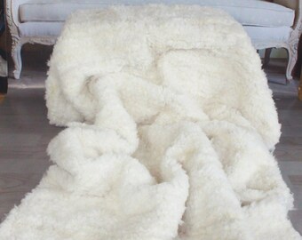Exclusive Genuine Unique WOVEN Lamb Sheepskin by naturalsheepskin