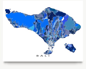 Bali map print | Etsy