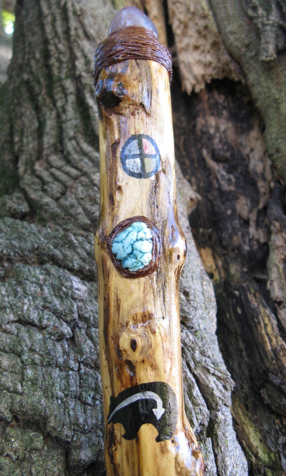 Native American Shaman Staff / Hiking / Walking Stick