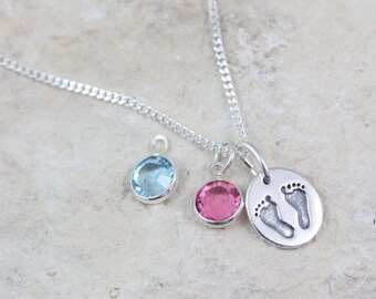 Baby feet necklace | Etsy