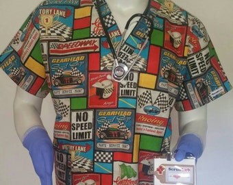 ScrubLub Fun printed Scrub Tops made for MEN & GALS by ScrubLub