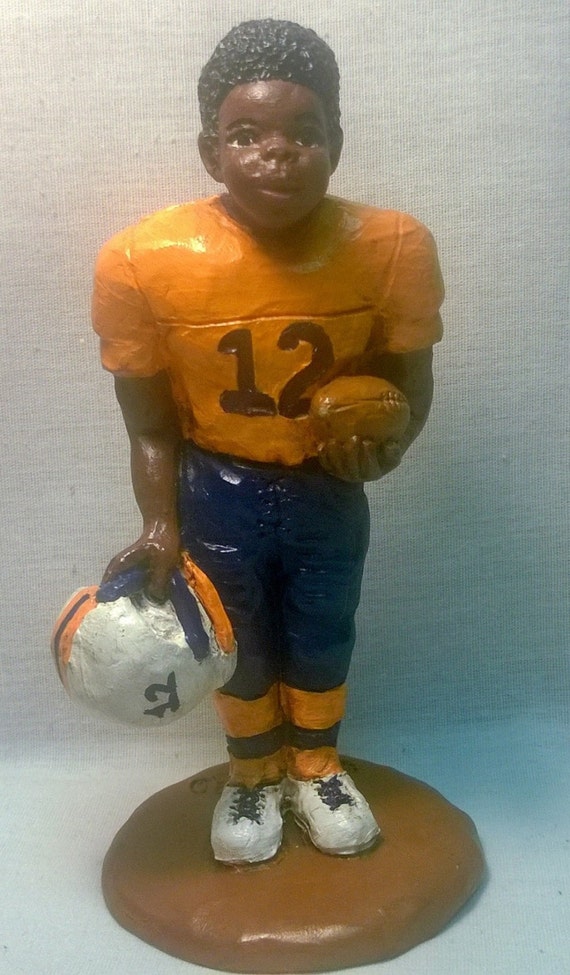 Handpainted Football Player Figurine