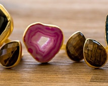 Unique pink tigers eye related items | Etsy