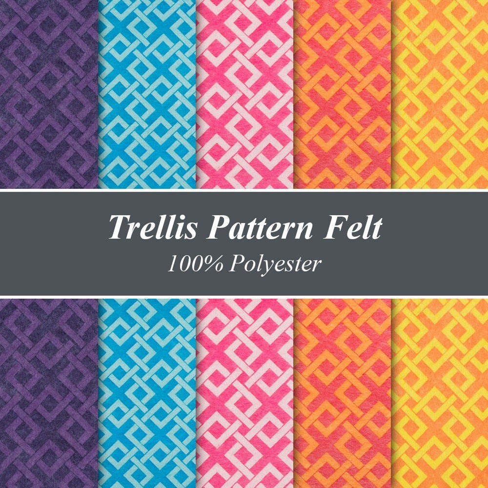 Trellis Pattern Felt Sheets 12 X 12 Multiple