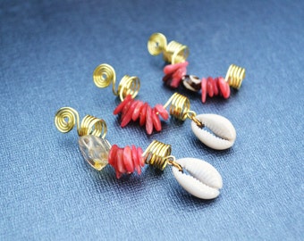 Dreadlocks Jewelry Set with Cowrie Shells by MarcieRoxx on Etsy