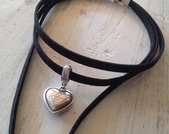Unique leather heart choker related items | Etsy