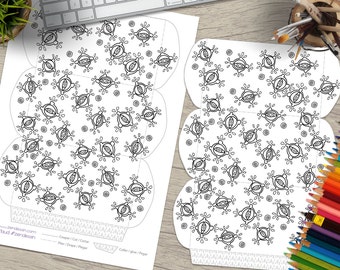 Colouring Gift Box / label gift coloring / gift by Zendessin