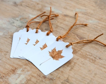 Leaf gift tags | Etsy