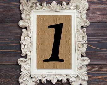 Items similar to Country / Rustic / Outdoor Wedding Table Number Burlap ...