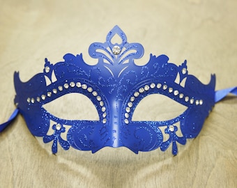 Royal blue mask | Etsy
