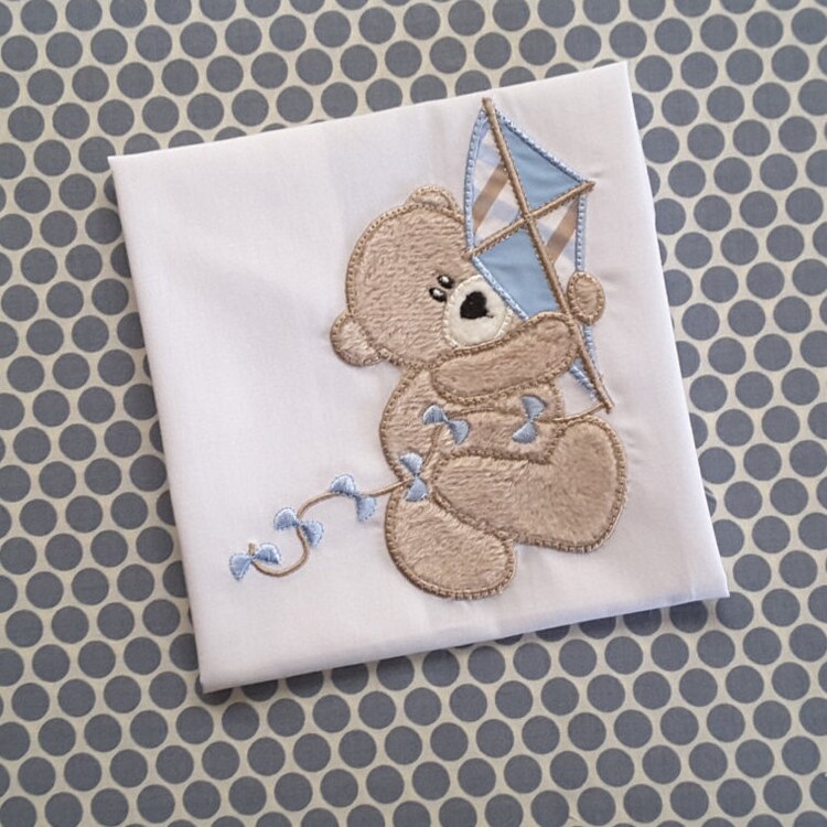 Baby Applique Machine Embroidery Design Kite by BabyEmbroideryShop