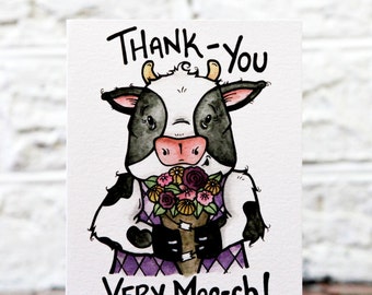 Funny cow cards | Etsy