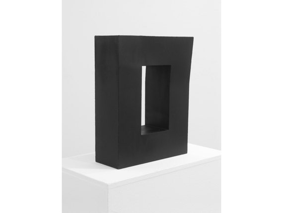 Modern minimalist sculpture Block with Distorted Angle