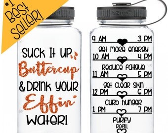 Motivational water bottle | Etsy