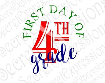 Fourth grade svg | Etsy