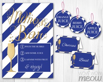 Mimosa bar labels | Etsy