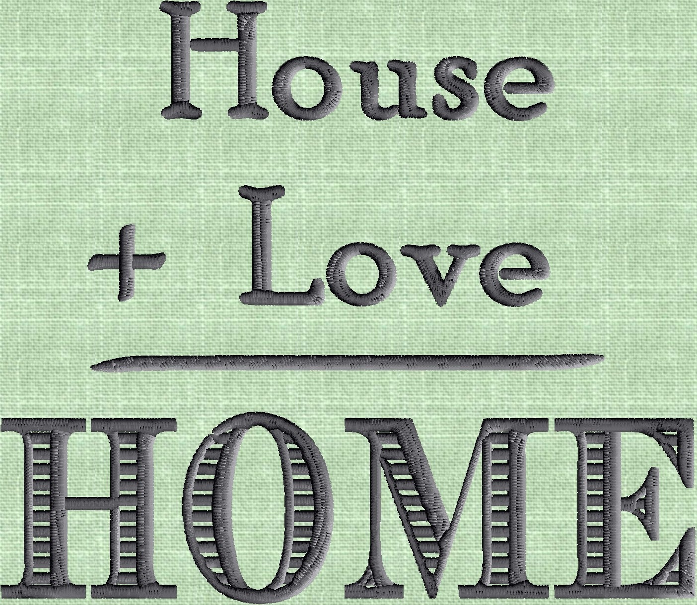 Home Quote House Love Home EMBROIDERY DESIGN