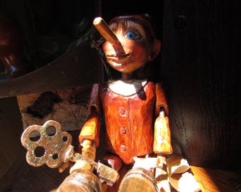 Wooden pinocchio | Etsy
