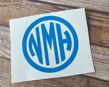 Unique monogram sticker related items | Etsy