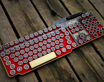 Steampunk keyboard | Etsy