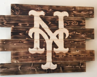 Items similar to New York Mets Baseball themed Decorated Cookies- bats ...