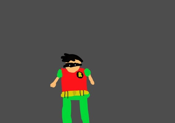 Items similar to Digital Derpy Robin drawing on Etsy