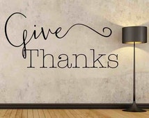 Unique give thanks vinyl related items | Etsy
