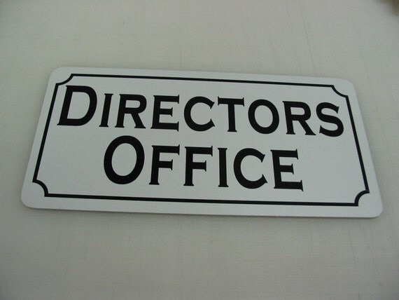 DIRECTORS OFFICE Retro Vintage Design Metal Sign