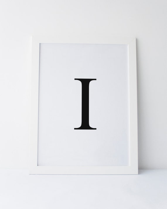 Letter I Letter I Serif Printable Letter I Alphabet by Posterprinz