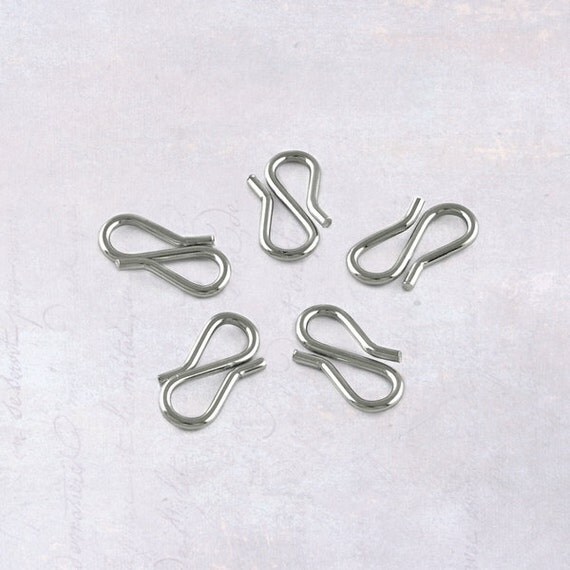 50 x Stainless Steel Small 12mm S Hook Clasps 19 Gauge 1mm