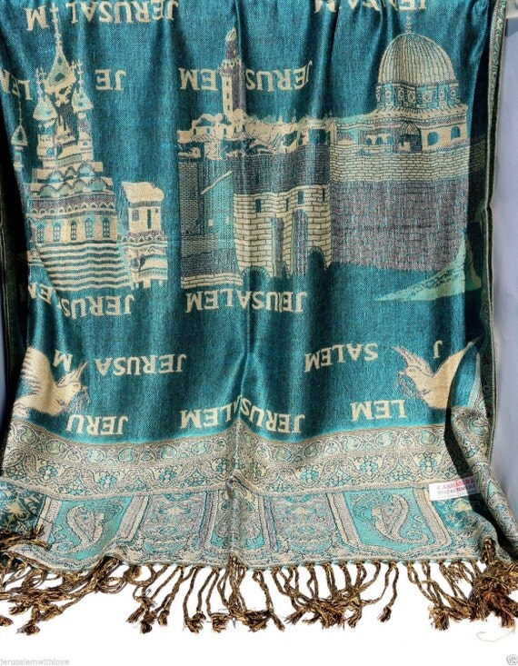 Items similar to Cashmere Women Shawl Scarf from Jerusalem Old City ...