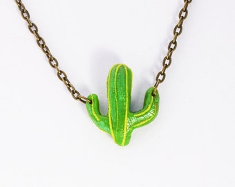 Cactus necklace Opal cactus necklace Cactus jewelry