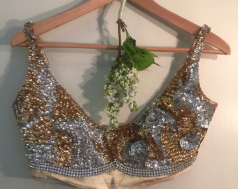 Rhinestone bra | Etsy