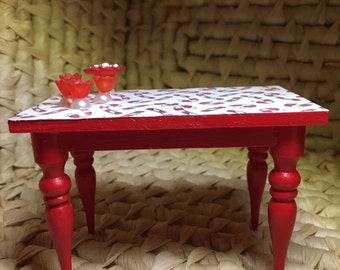Items similar to Dollhouse Miniature Artists Table with palette ...