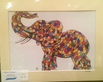 Mosaic elephants | Etsy