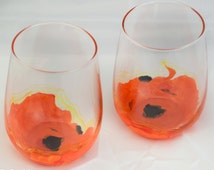 Unique stained glass poppy related items | Etsy