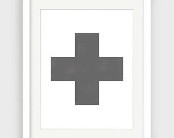 Gray plus sign | Etsy